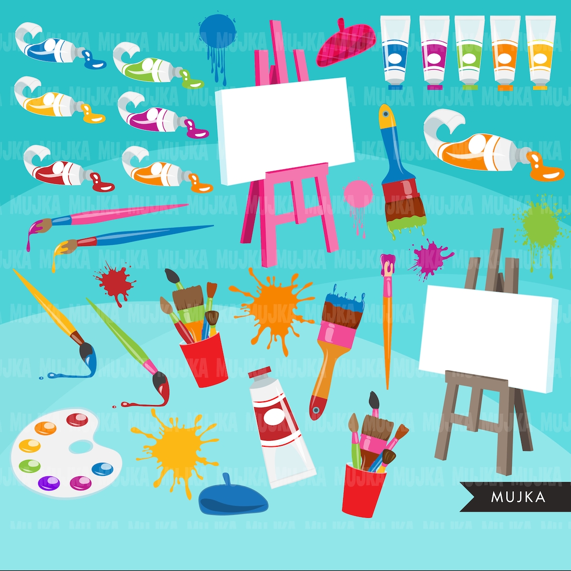 Artist Clipart Bundle Artist Boys Artist Girls Art Party - Etsy