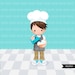 Baking Clipart, Cute Baker Boy Characters, Kitchen Chores, Baking Party ...