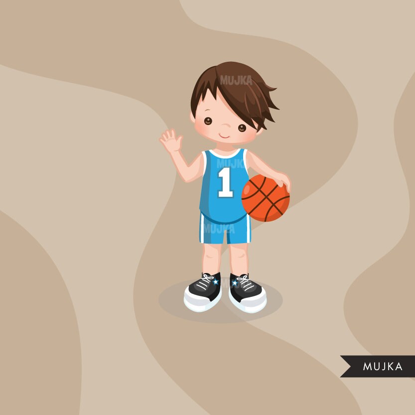 Basketball Clipart. Sport Graphics, Basketball Player Characters ...
