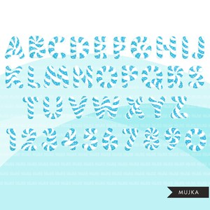Polka Dot Alphabet Clipart, Lollipop Shaped Letters and Numbers ...