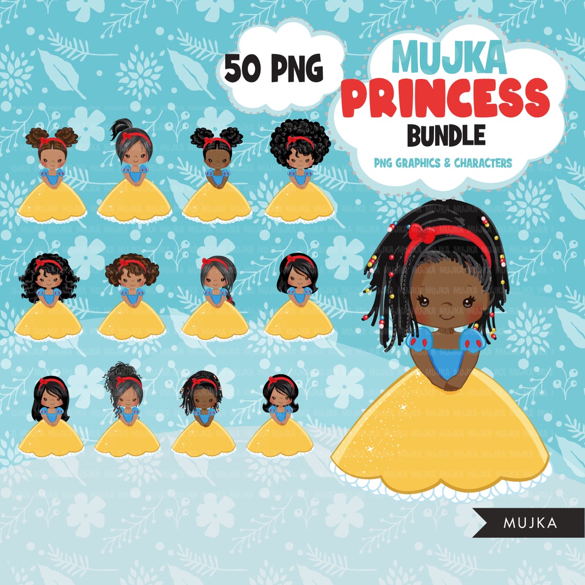 Princess Bundle Princess Png Princess Clipart Birthday - Etsy