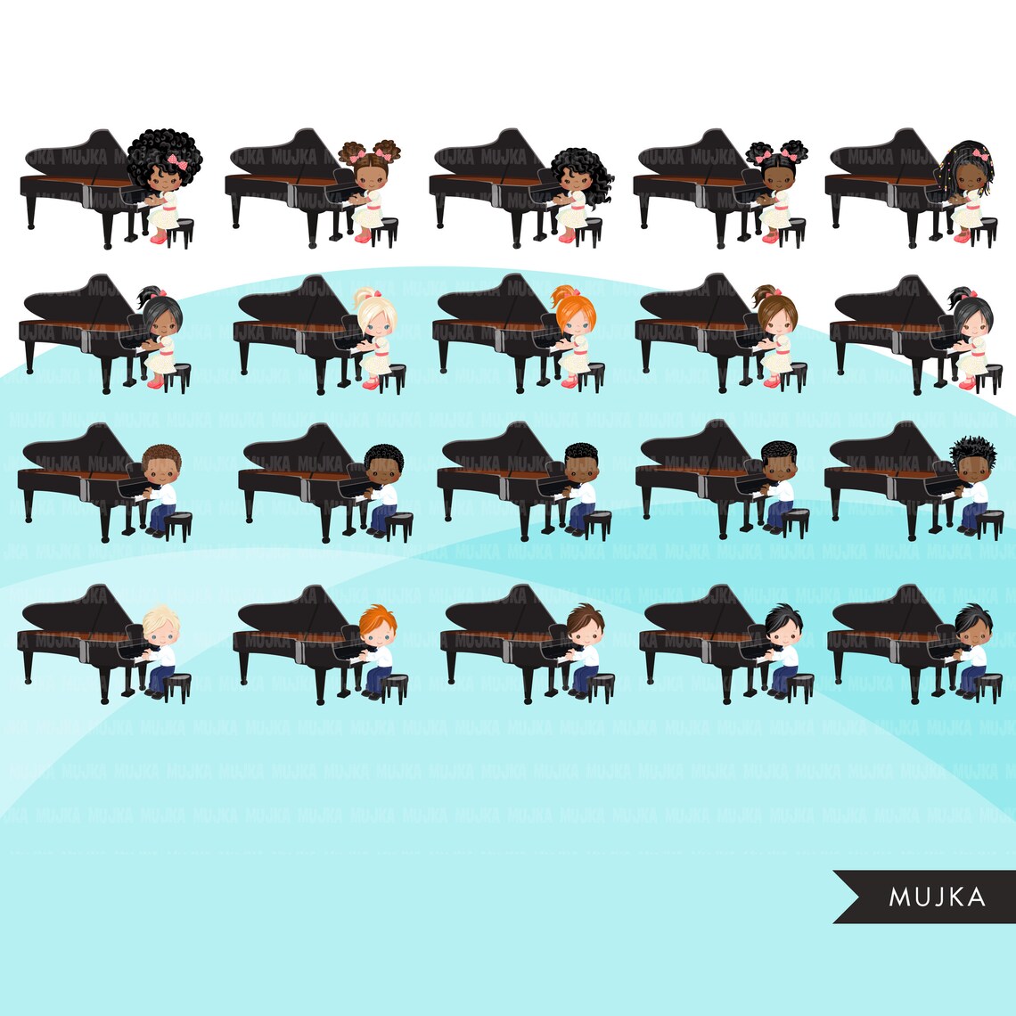 Piano Clipart Music Instruments Clipart Education Graphics - Etsy