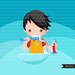 Bathroom Chores Clipart, Little Boys, Black Boys Brushing Teeth ...