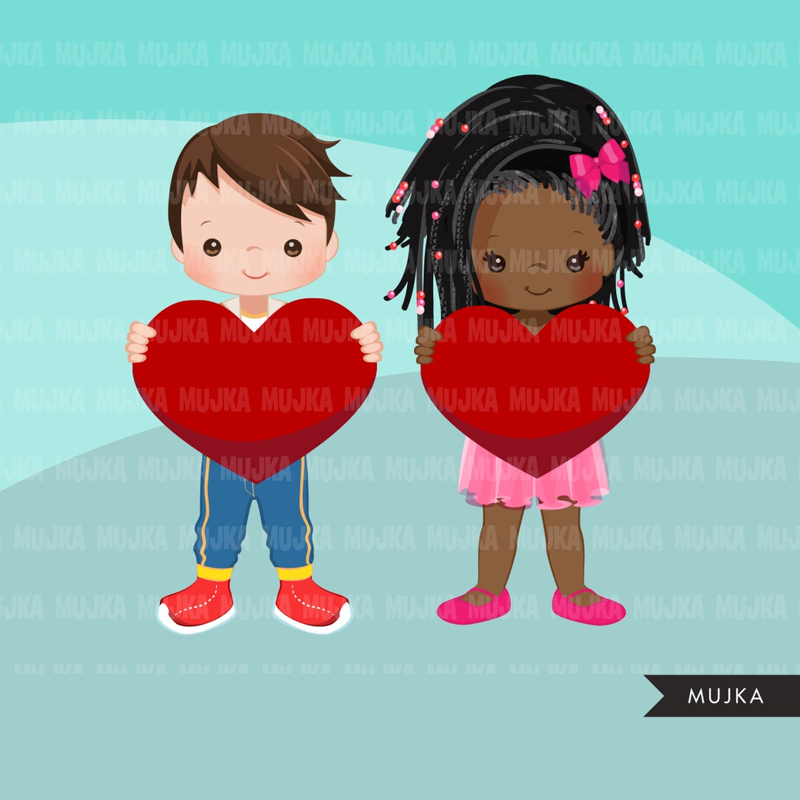 Valentine Clipart BUNDLE Valentine's Day Best Friend - Etsy