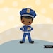 Cops Police Officer Clipart Little Boy Clipart (Download Now) - Etsy