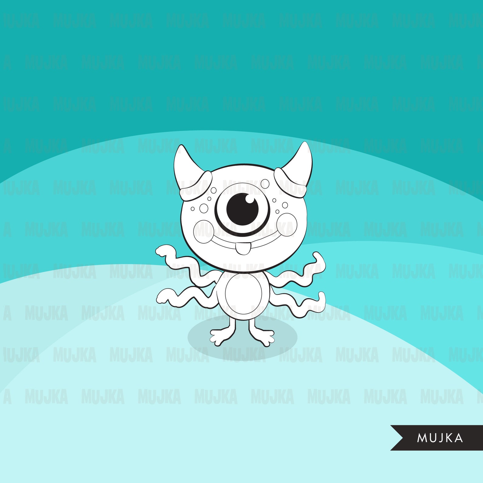 Monsters Digital Stamps. Cute Monster Graphics Fluffy - Etsy