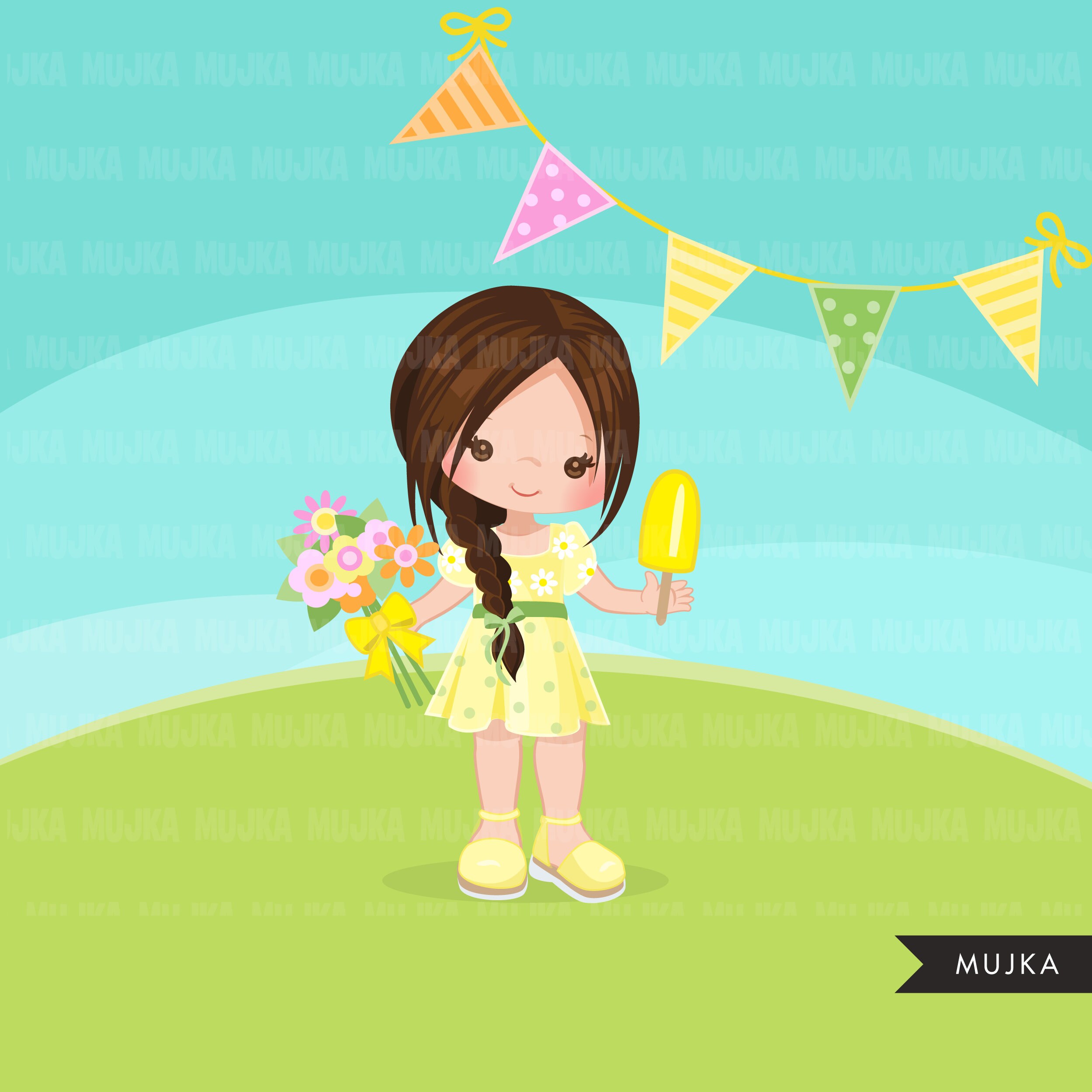 Lemonade Stand Clipart. Cute Spring Summer Birthday Graphics - Etsy