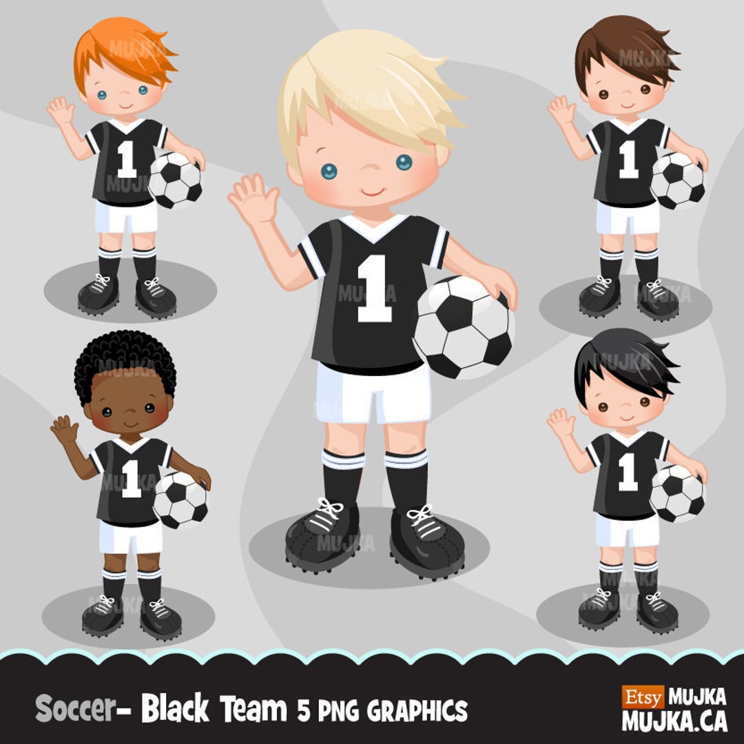 Soccer Clipart. Sport Graphics, Boys Soccer Player Characters ...