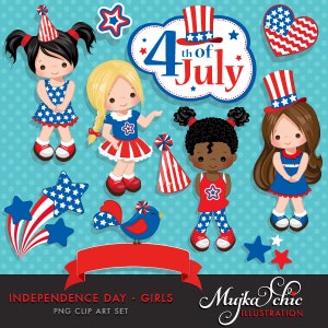 4th of July Clipart Bundle, Independence Day Graphics Clip Art ...