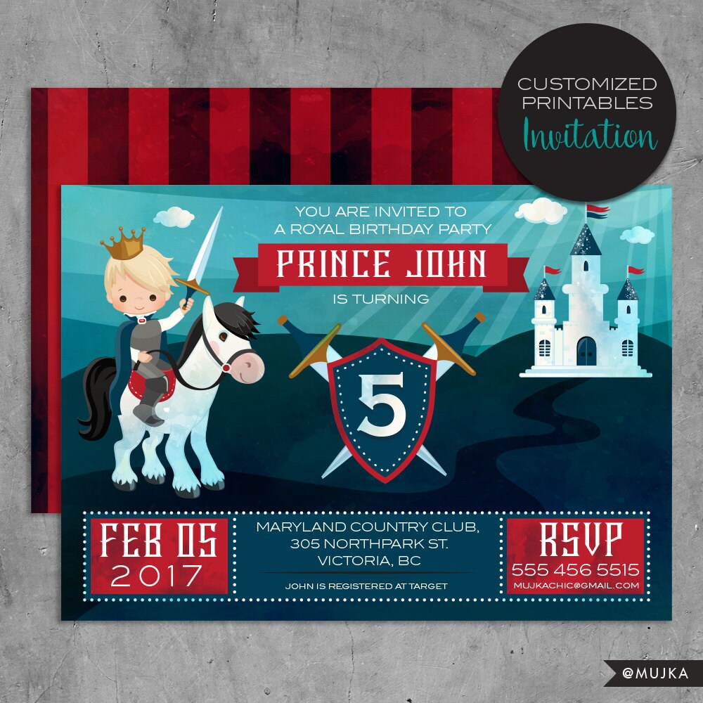 Printable Prince Birthday Stickers Red & Blue Prince Cupcake - Etsy