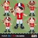 American Football Clipart Bundle, American Football Players, Sports ...