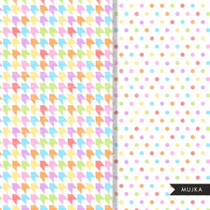 Rainbow Digital Papers, Seamless Pastel Rainbow Pattern, Digital Paper ...