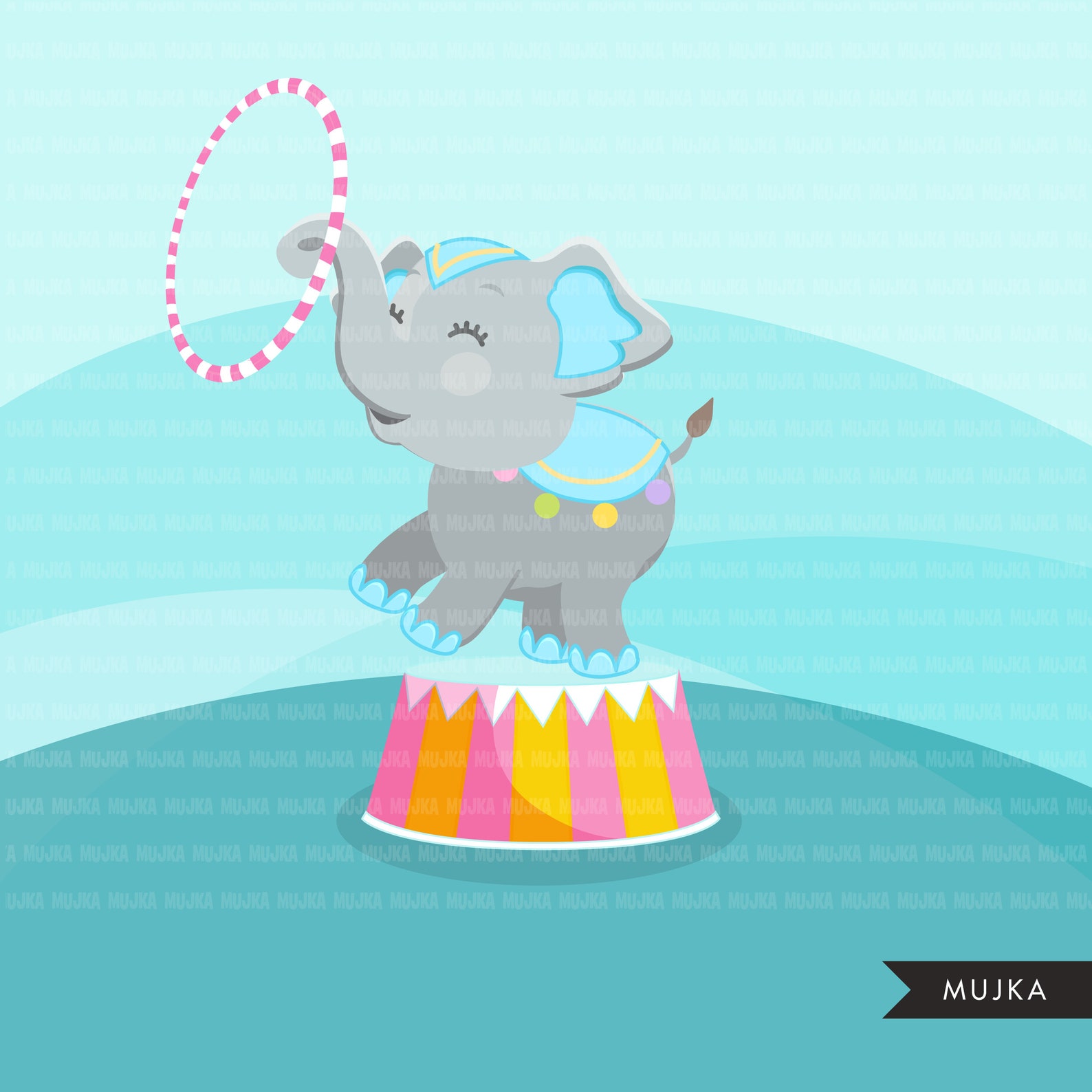 Circus Clipart Pastel Big Top Carnival Graphics, Amusement Park ...