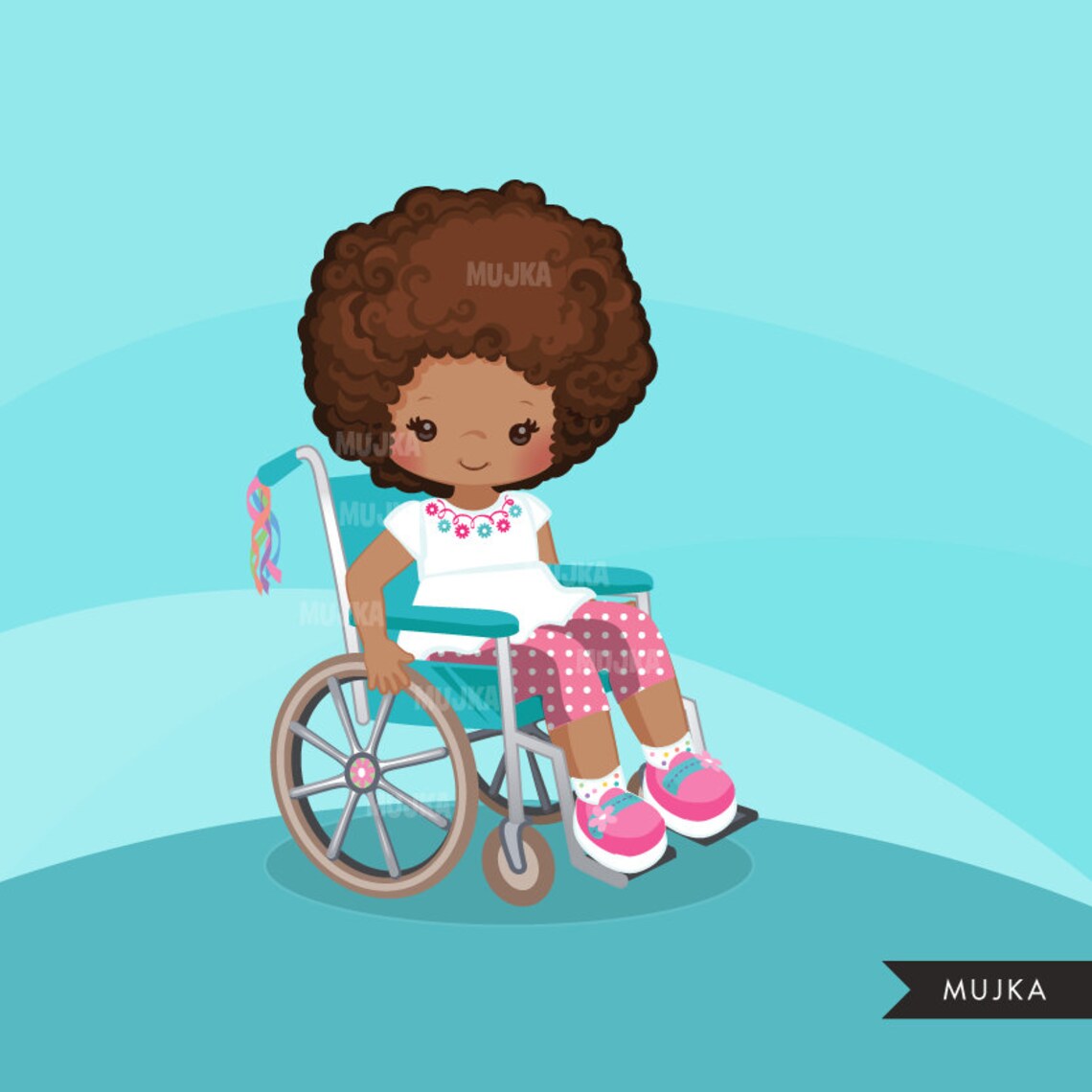 Special Needs Wheelchair Clipart Disability Kids - Etsy