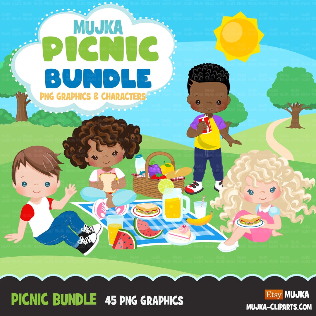 Picnic Clipart Bundle, Best Friends Clipart, Spring Graphics ...