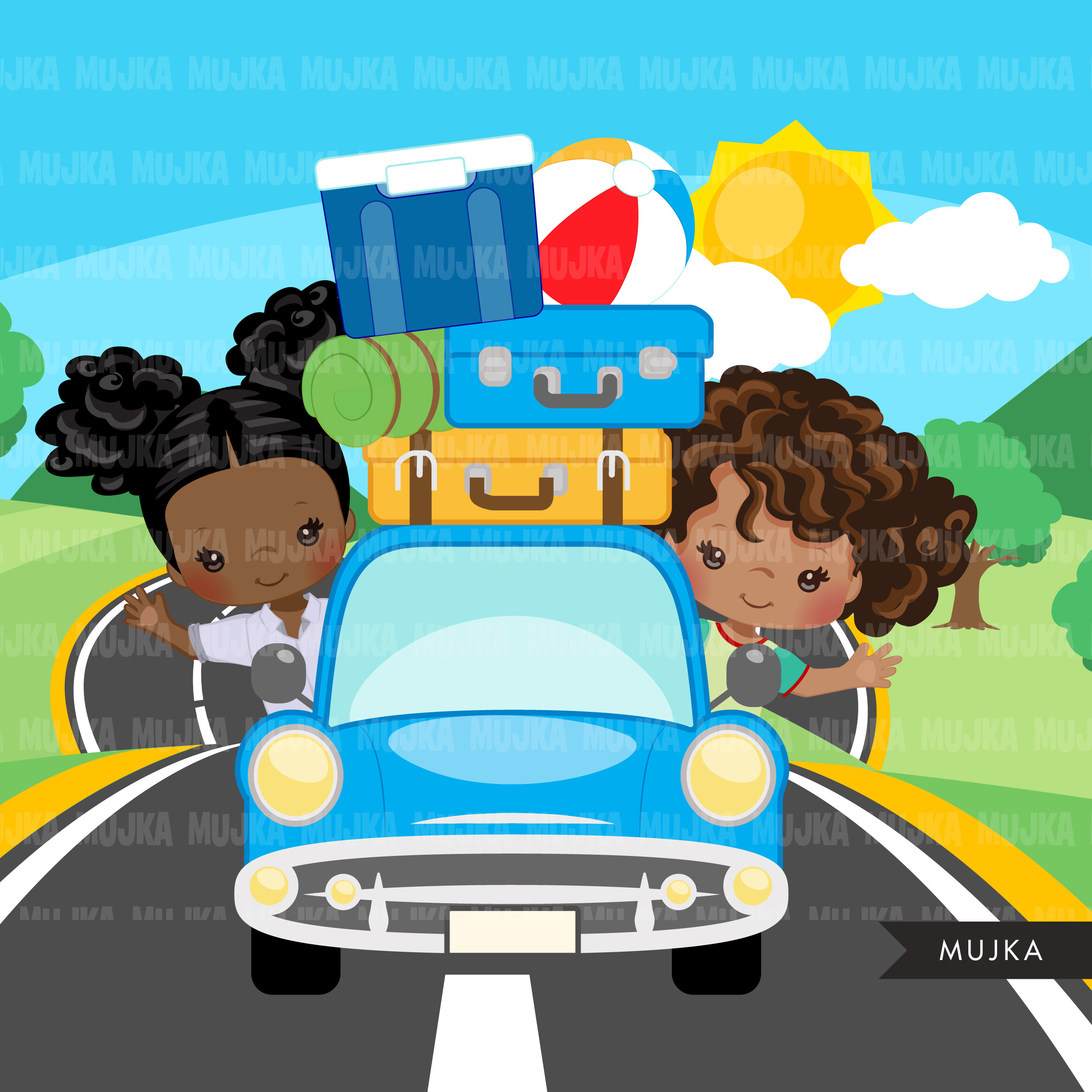 Road Trip Clipart vacation clipart best friends traveling | Etsy
