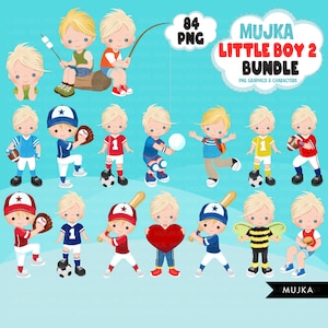 Cute Boy Png Bundle, Blonde Boy Magic, Cute Boy Art, Little Boy Digital ...