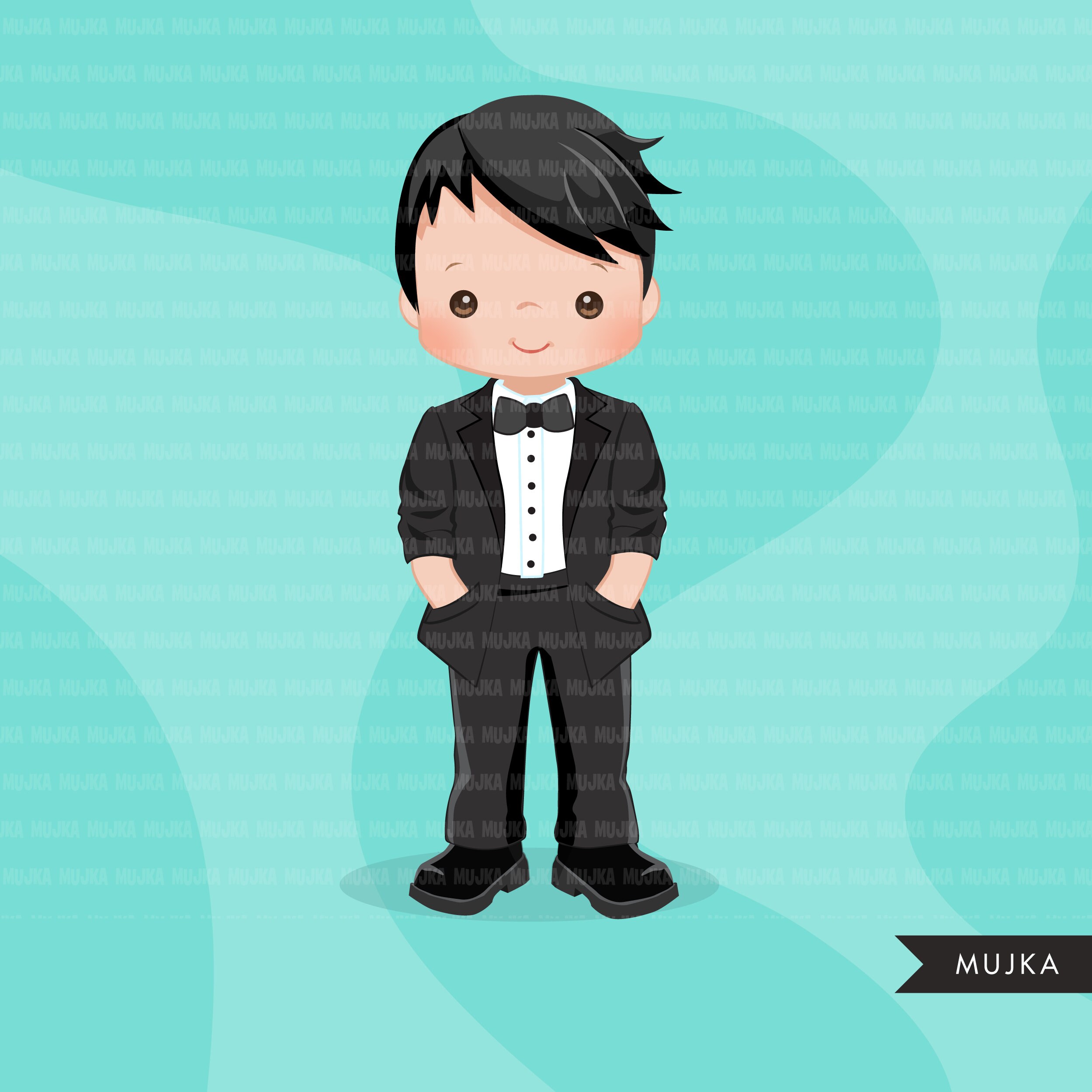 Father's Day Clipart Boy With Tuxedo I Am My - Etsy