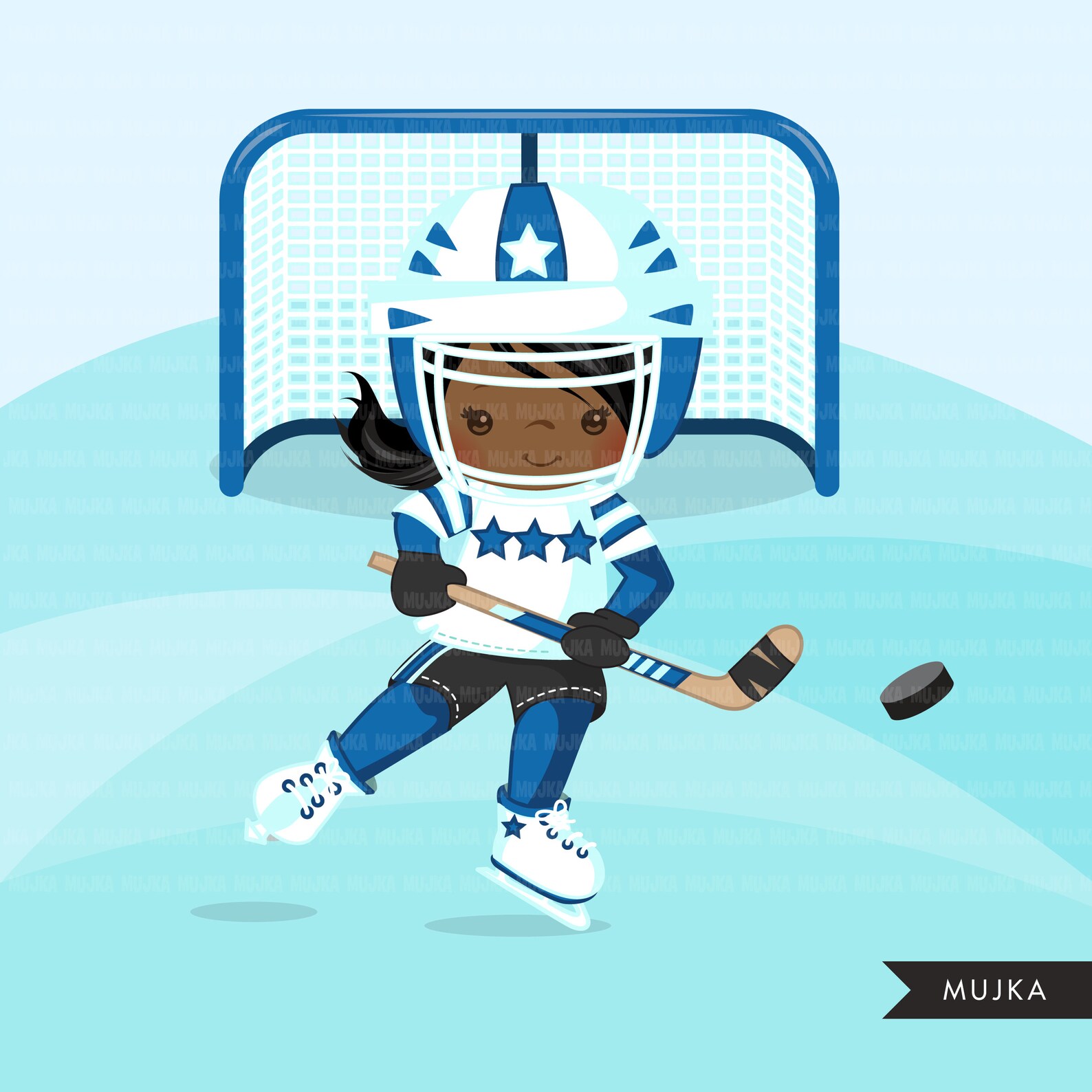 Hockey Clipart. Sport Graphics, Girls Hockey Player Characters ...