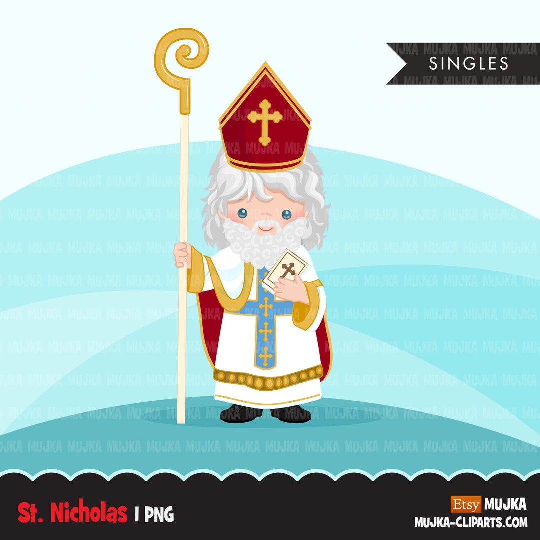 Saint Nicholas Clipart, Religious Sublimation Designs Digital Download ...