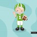 Football Clipart. Sport Graphics, Boys American Player Characters ...