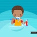 Bathroom Chores Clipart, Little Boys, Black Boys Brushing Teeth ...