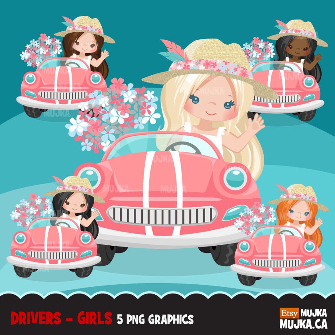 Car Driver Clipart, Chic Characters, Black, Card Making, Planner ...
