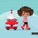 Christmas Clipart, Black Girl With Christmas Tree, Christmas Kids ...