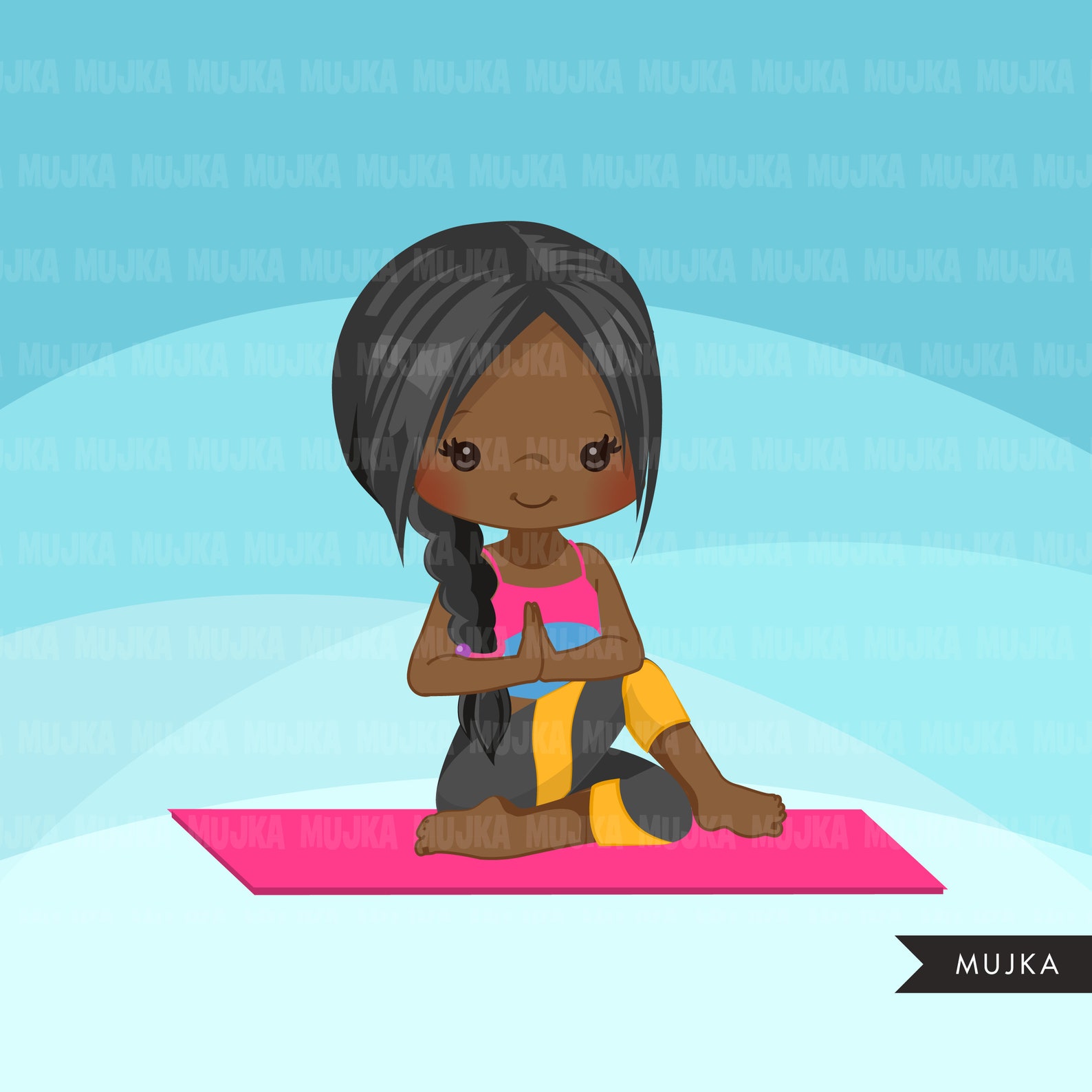 Yoga Clipart. Healthy Lifestyle Fitness Workout Graphics - Etsy