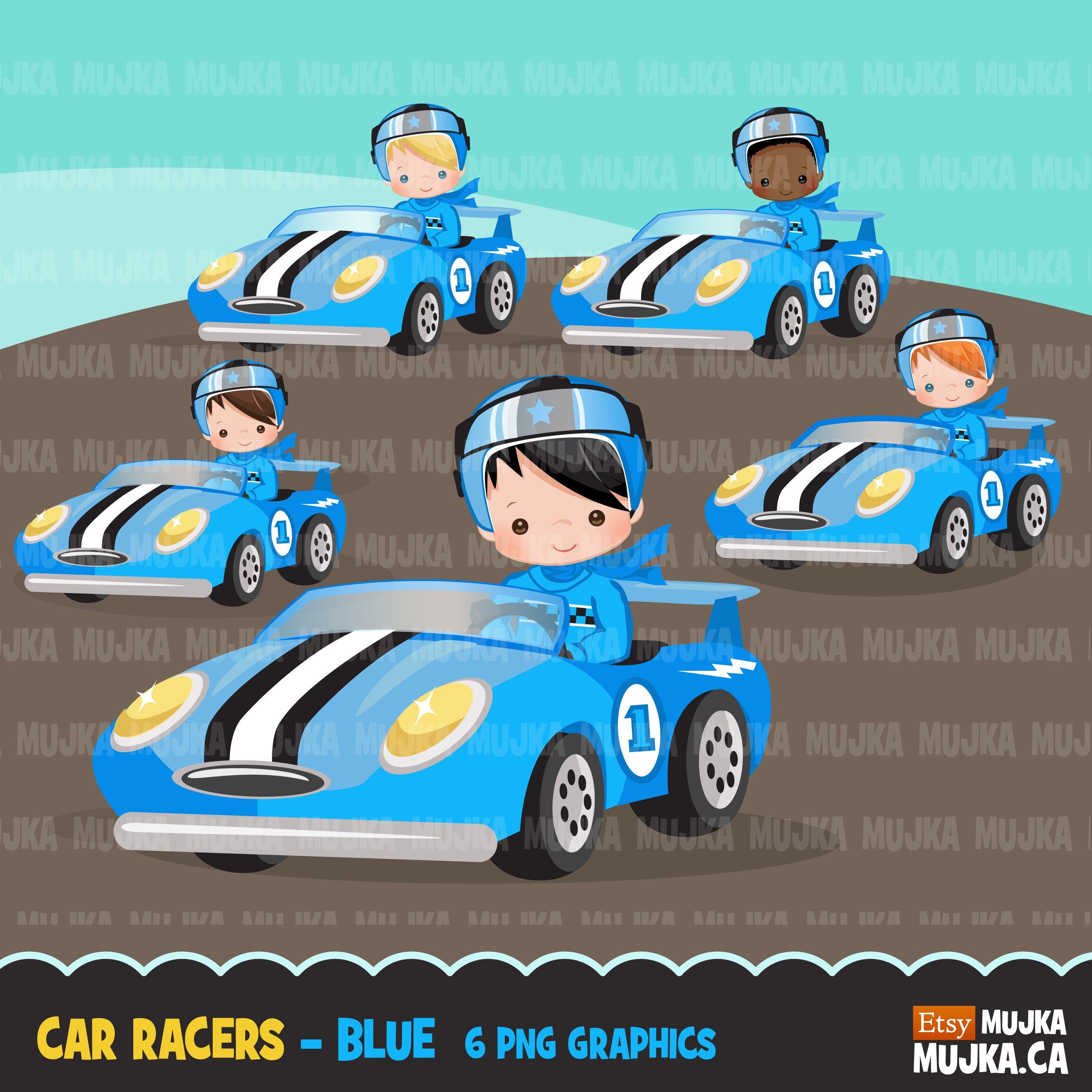 Car Racing Clipart. Race Car Driver Formula 1 Graphics Boys - Etsy UK