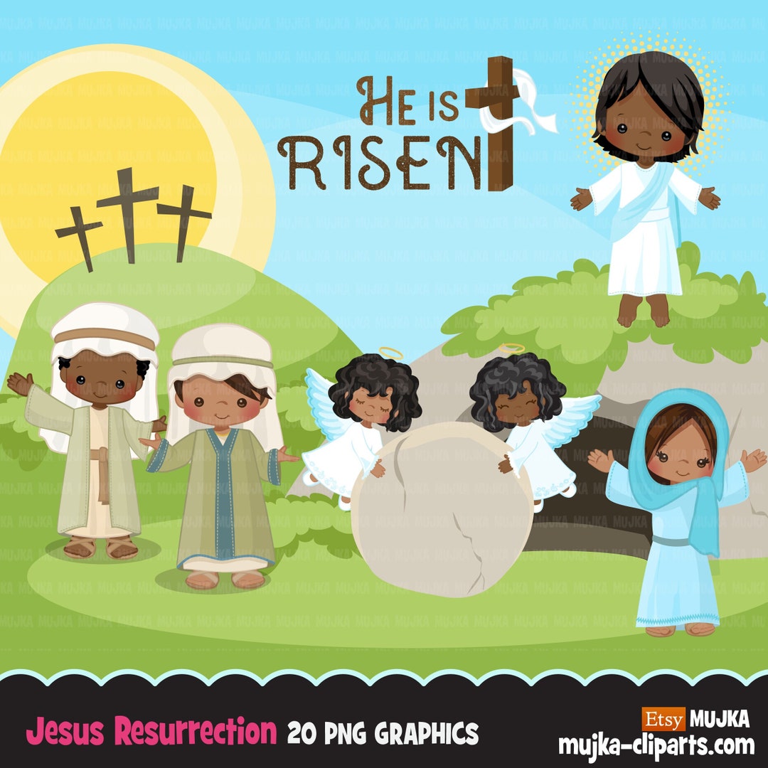He is Risen Png, Black Jesus Clipart, Brown Jesus Clipart, Religious ...