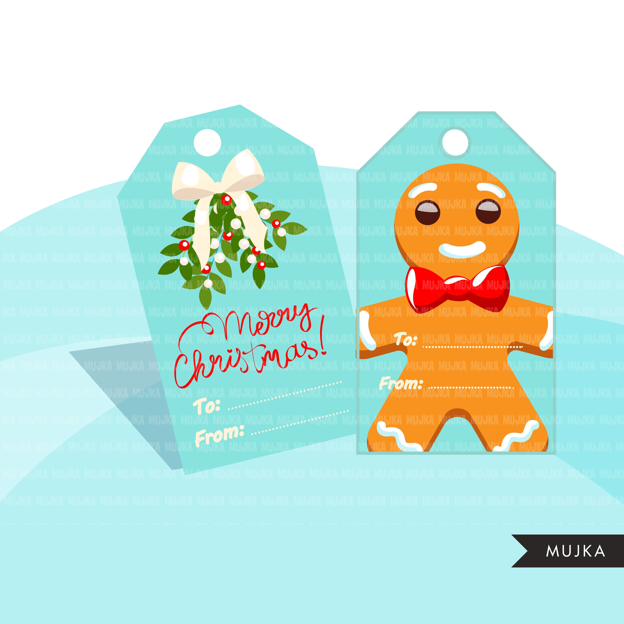 Printable Christmas Gift Tags Christmas Gift Tags Clipart - Etsy Canada