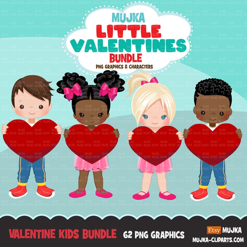 Valentine Clipart BUNDLE Valentine's Day Best Friend - Etsy