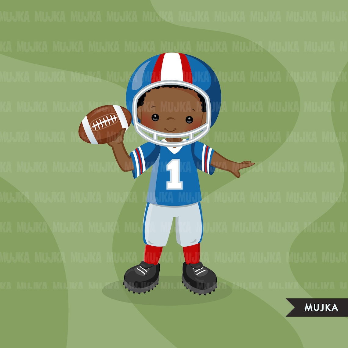 Football Clipart. Sport Graphics Boys American Player | Etsy