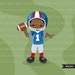 Football Clipart. Sport Graphics, Boys American Player Characters ...