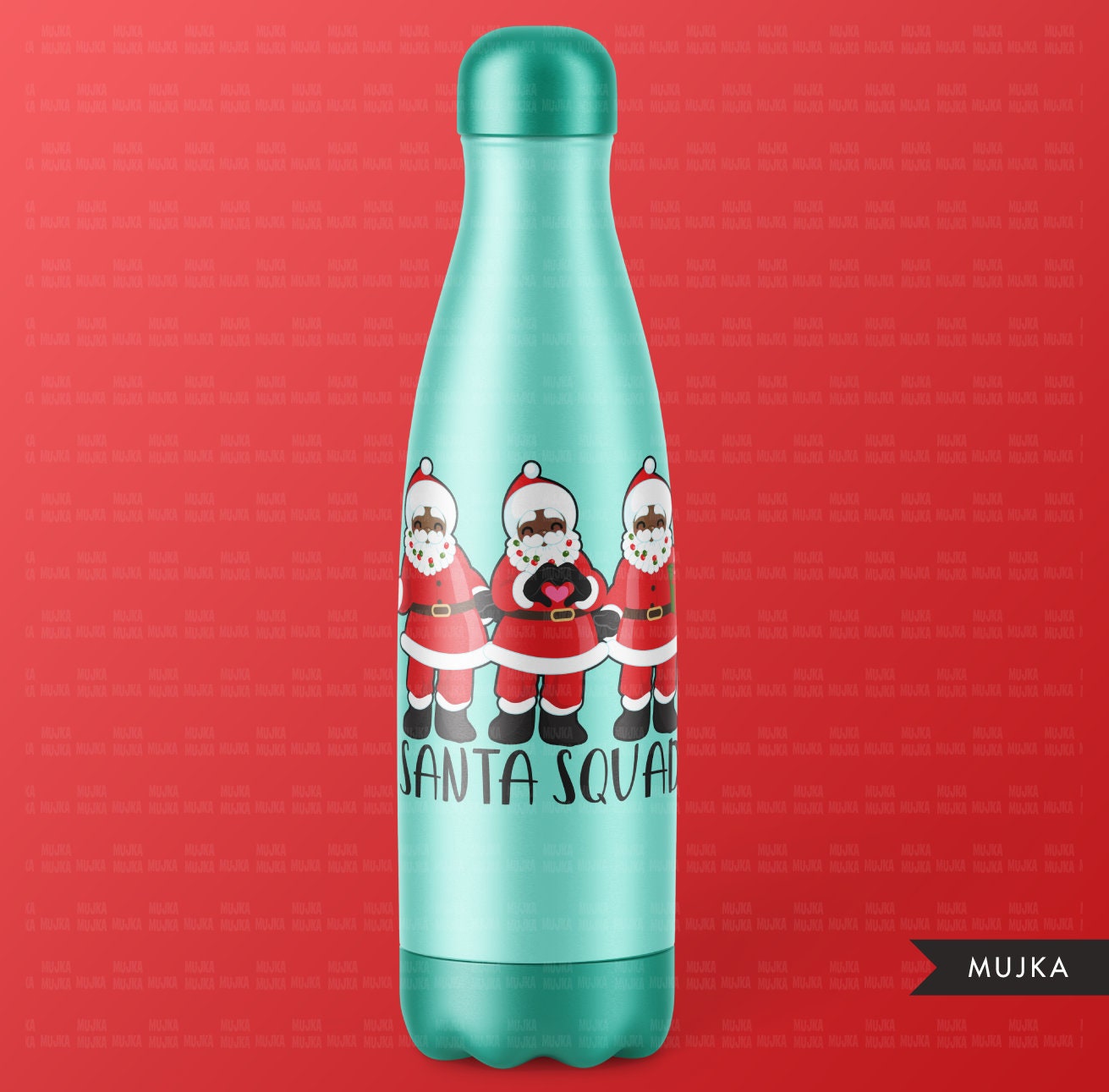 Santa Squad Png Christmas Squad Clipart Black Santa Clipart - Etsy