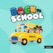 Back to School Clipart, School Bus Clip Art, Students With Face Mask ...