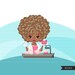 Afro Black Woman Baker PNG Clipart With Baking Supplies, Print and Cut ...