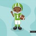 Football Clipart. Sport Graphics, Boys American Player Characters ...