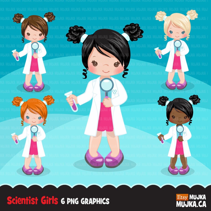 Science Clipart. Scientist Kids Graphics Lab School Elements, Scientist ...