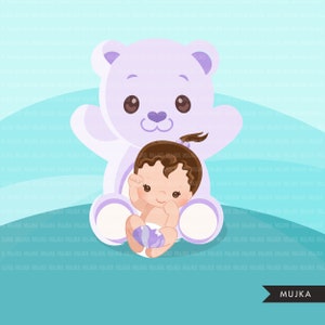 Baby Shower Clipart. Baby Girl Purple Bib, Diaper, Baby Shoes Cute ...