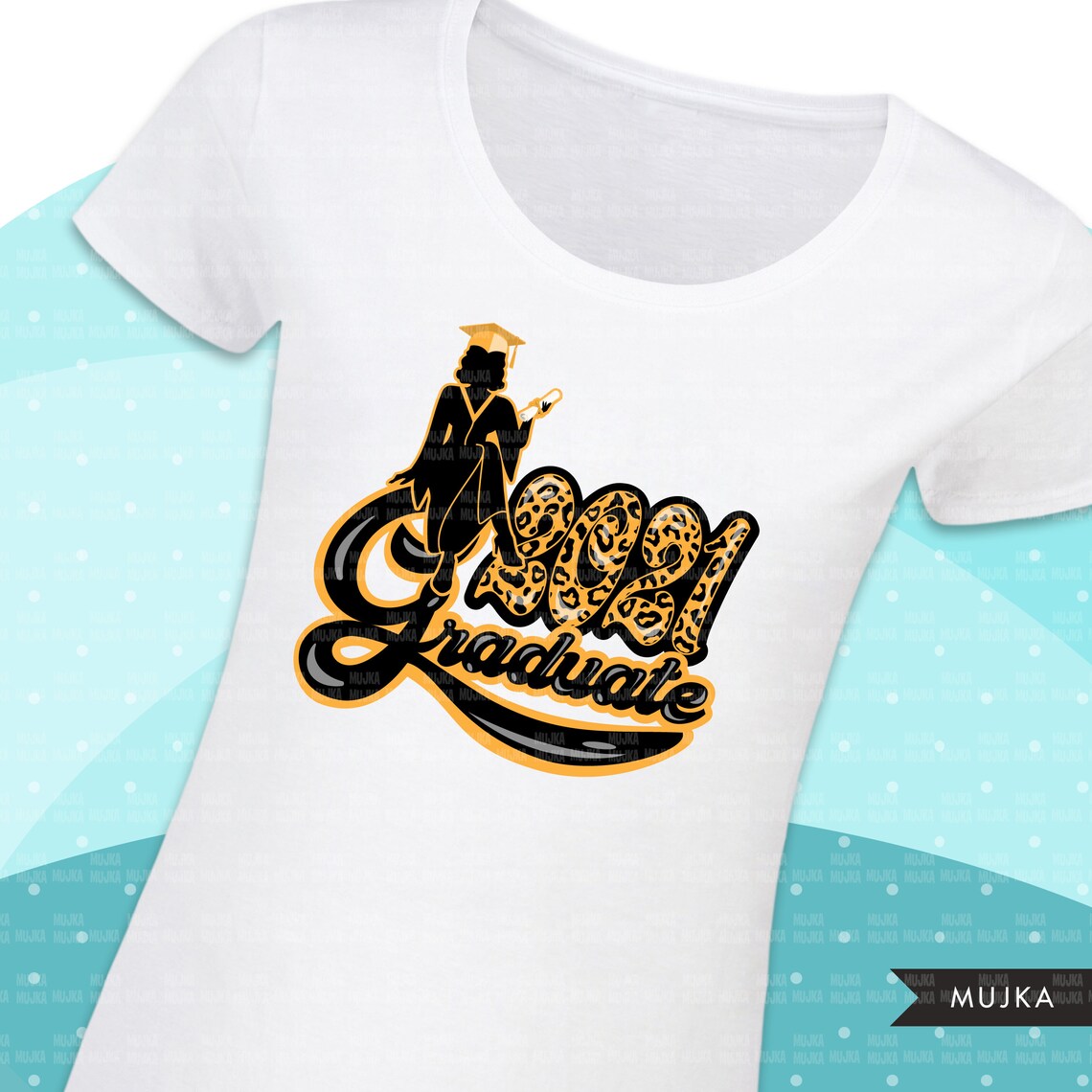 Grad Clipart Graduation 2021 Png Cheetah Print Grad | Etsy