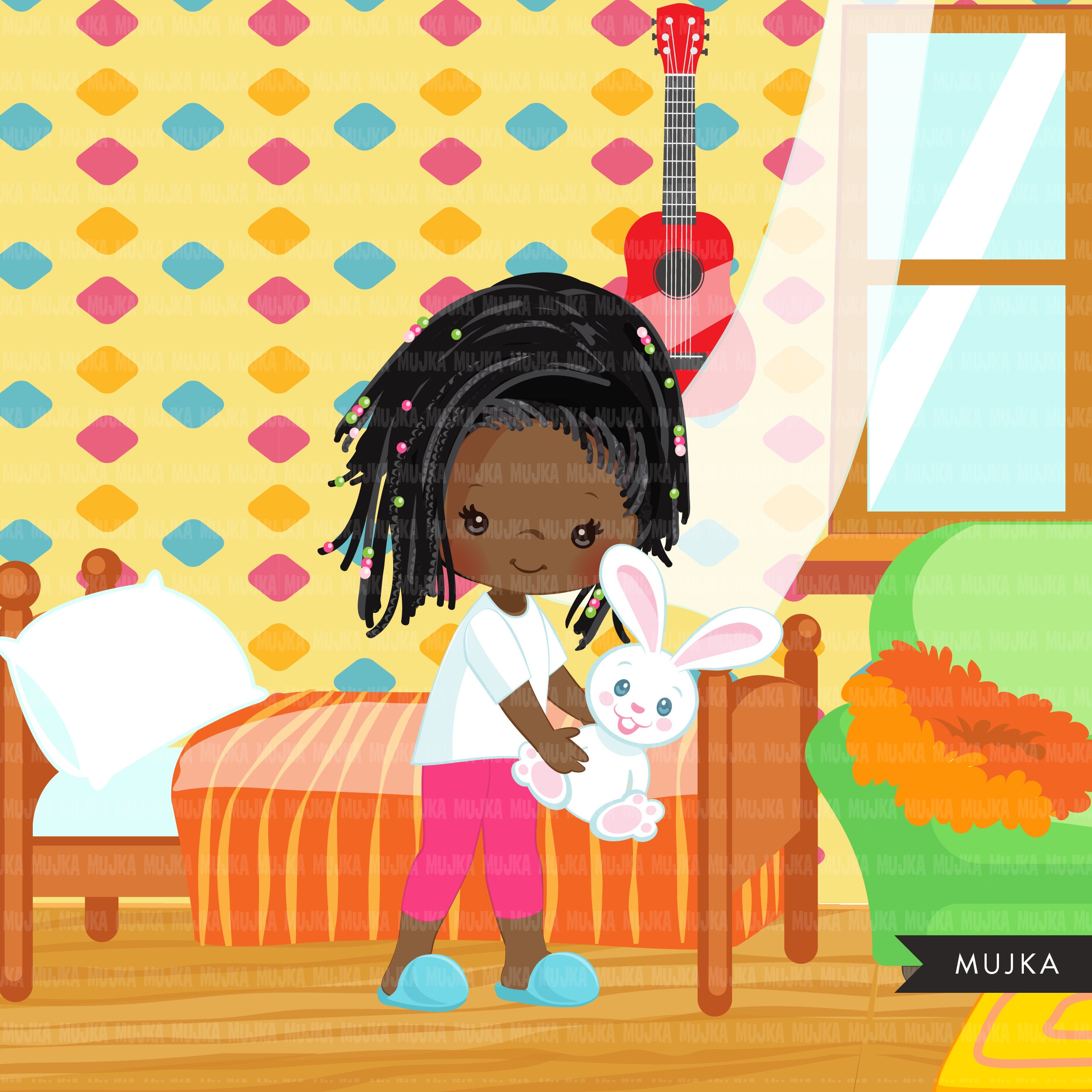 Chores Clipart cleaning room tidying up children's room | Etsy