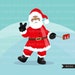 Santa Selfie Clipart, Christmas Selfie Graphics, Santa With Cellphone ...