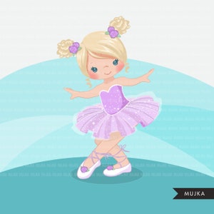 Ballerina Clipart, Chic Ballet Character, Black, Card Making, Planner ...