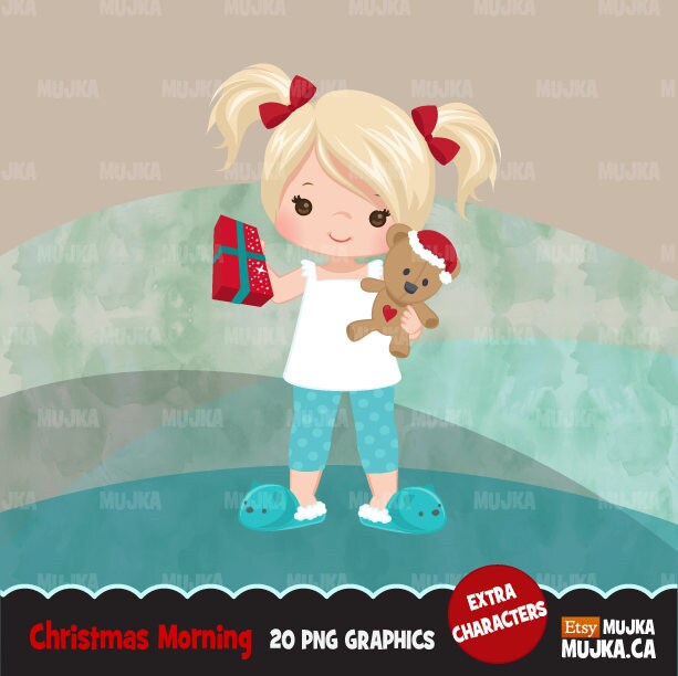 Christmas Clipart. Christmas Morning Gift Bags Christmas - Etsy