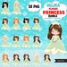 Princess Bundle, Princess Png, Princess Clipart, Birthday Bundle, Black 