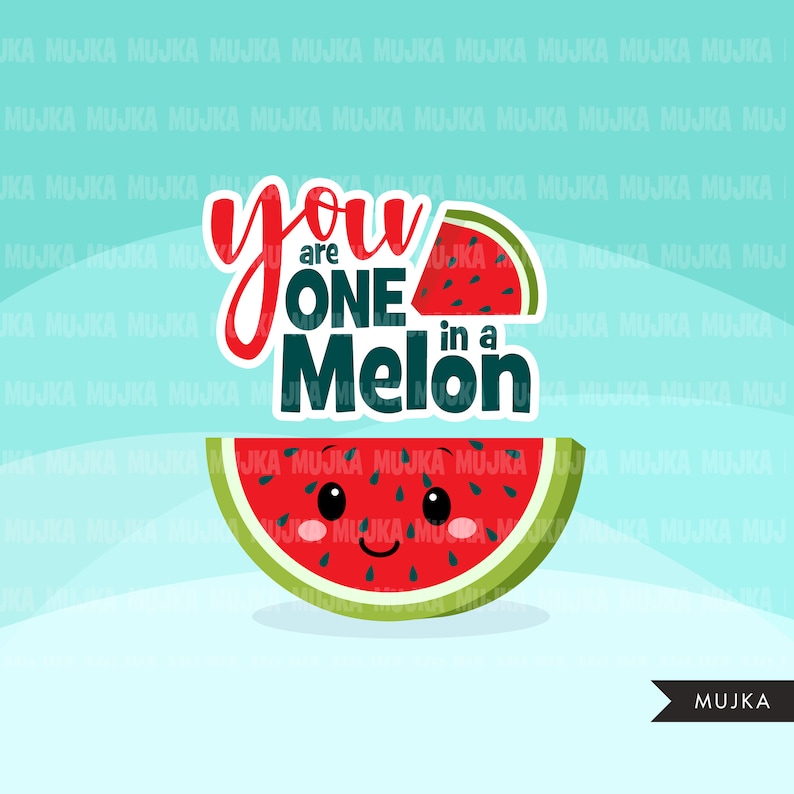 Melon Clipart, Watermelon Graphics, One in a Melon, Popsickle, Cupcake ...