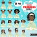 Princess Bundle, Princess Png, Princess Clipart, Birthday Bundle, Black ...