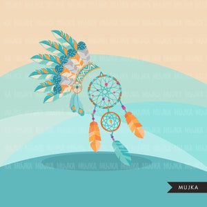Bohemian Tribal Clipart, Boho Chic Native, Feathers, Arrows, , Antlers ...